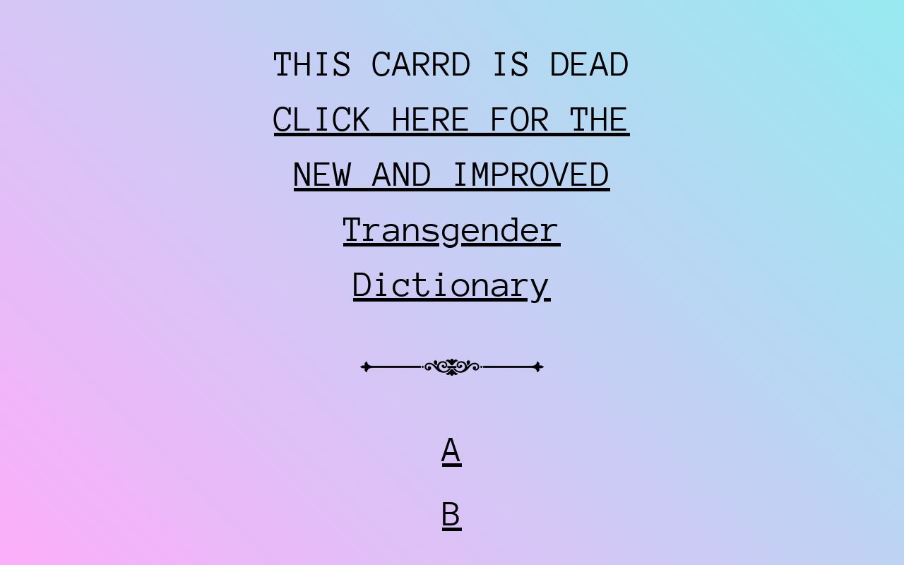 Transgender Dictionary